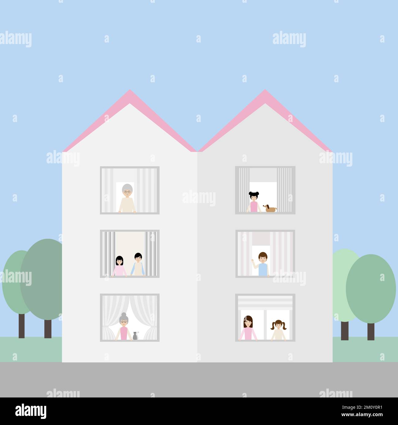 Look inside buildings Stock Vector Images - Alamy