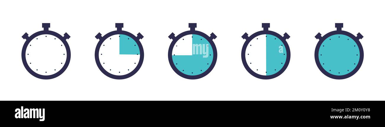 Timer, clock, stopwatch isolated set icons. Label cooking time Stock ... Timer, clock, stopwatch isolated set icons. Label cooking time Stock ...