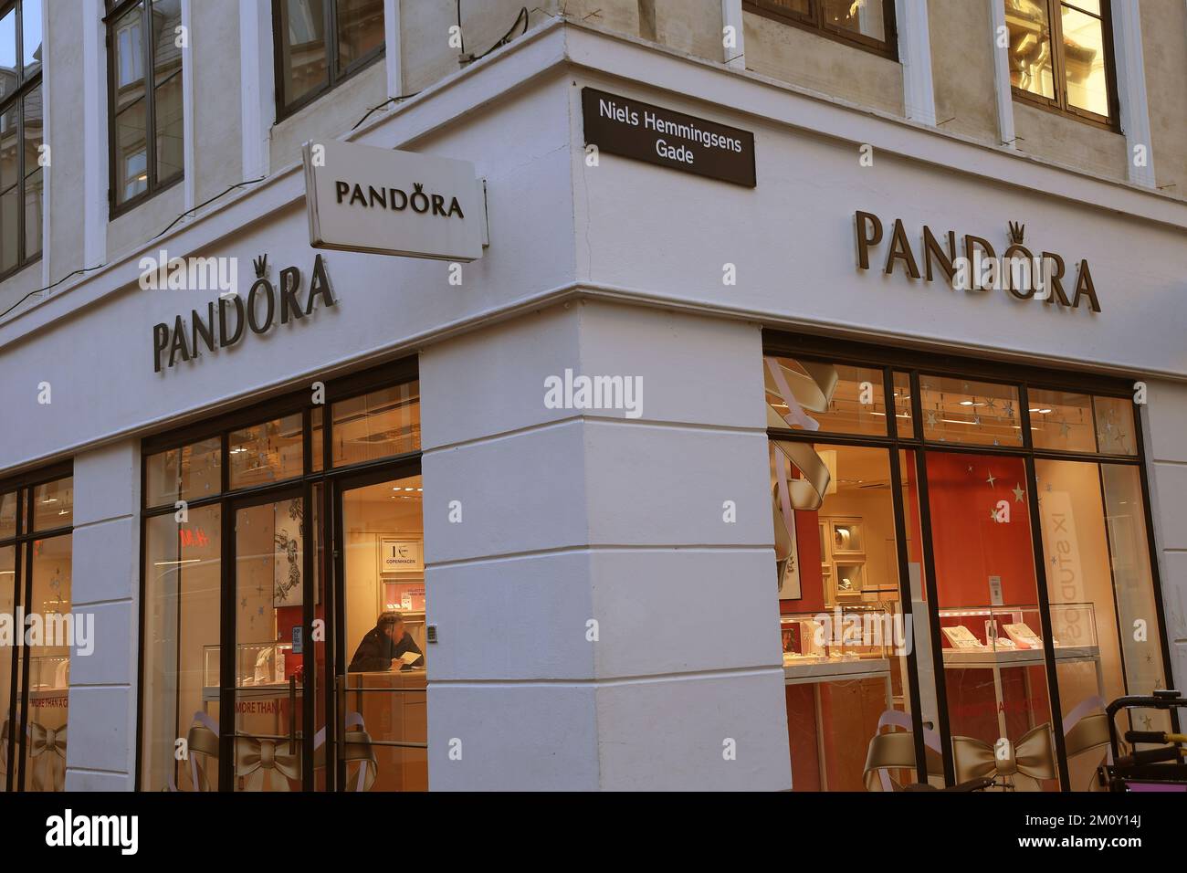 Copenhagen/Denmark/08 December 2022/ Pandora jewellery store on ...