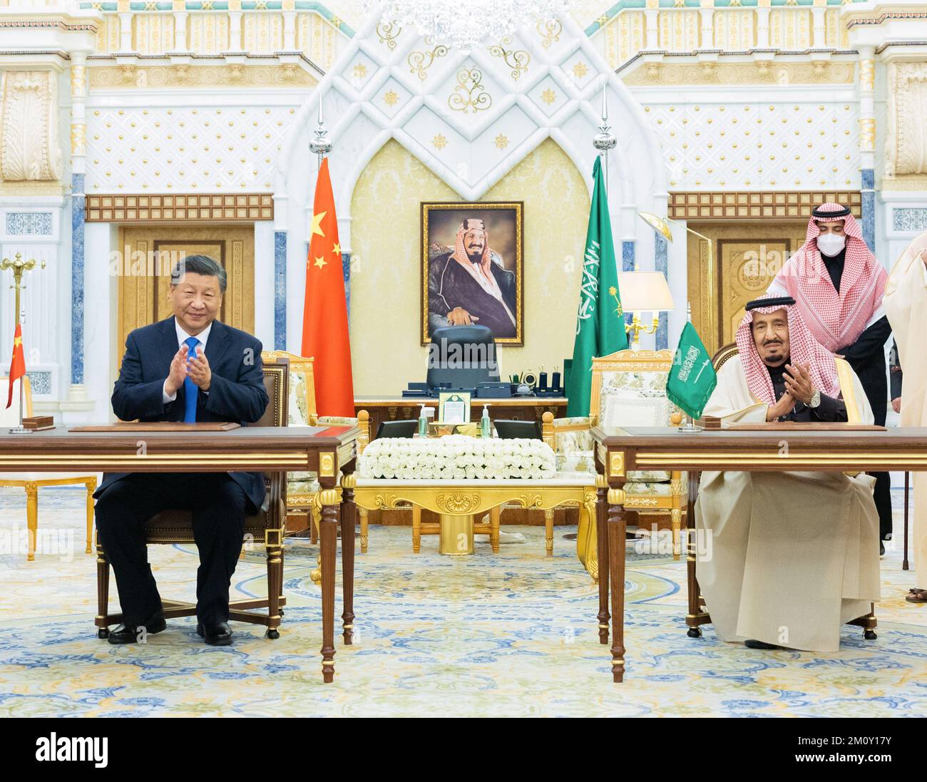 (221208) -- RIYADH, Dec. 8, 2022 (Xinhua) -- Chinese President Xi ...