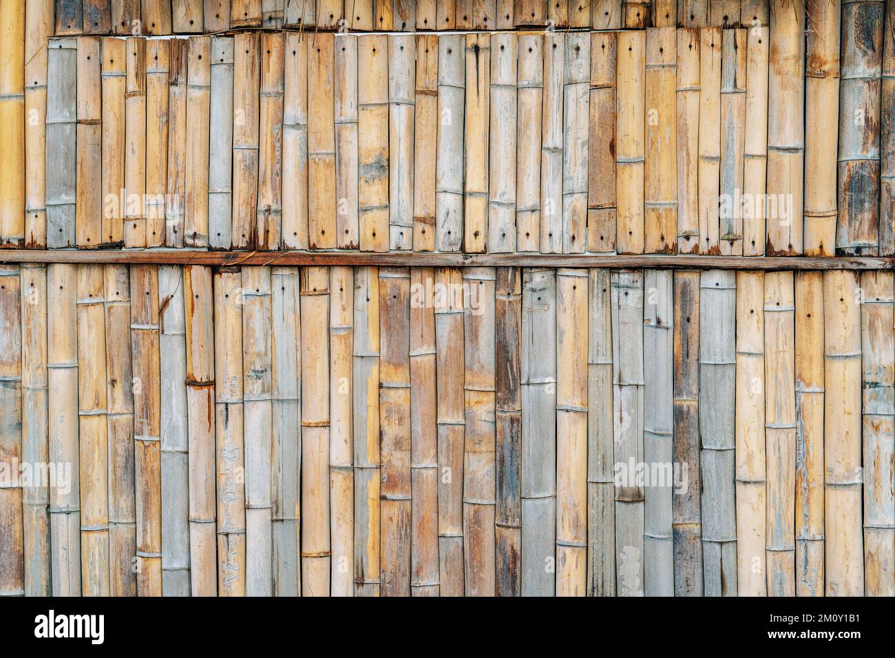 Old bamboo plank wall or fence texture background Stock Photo - Alamy