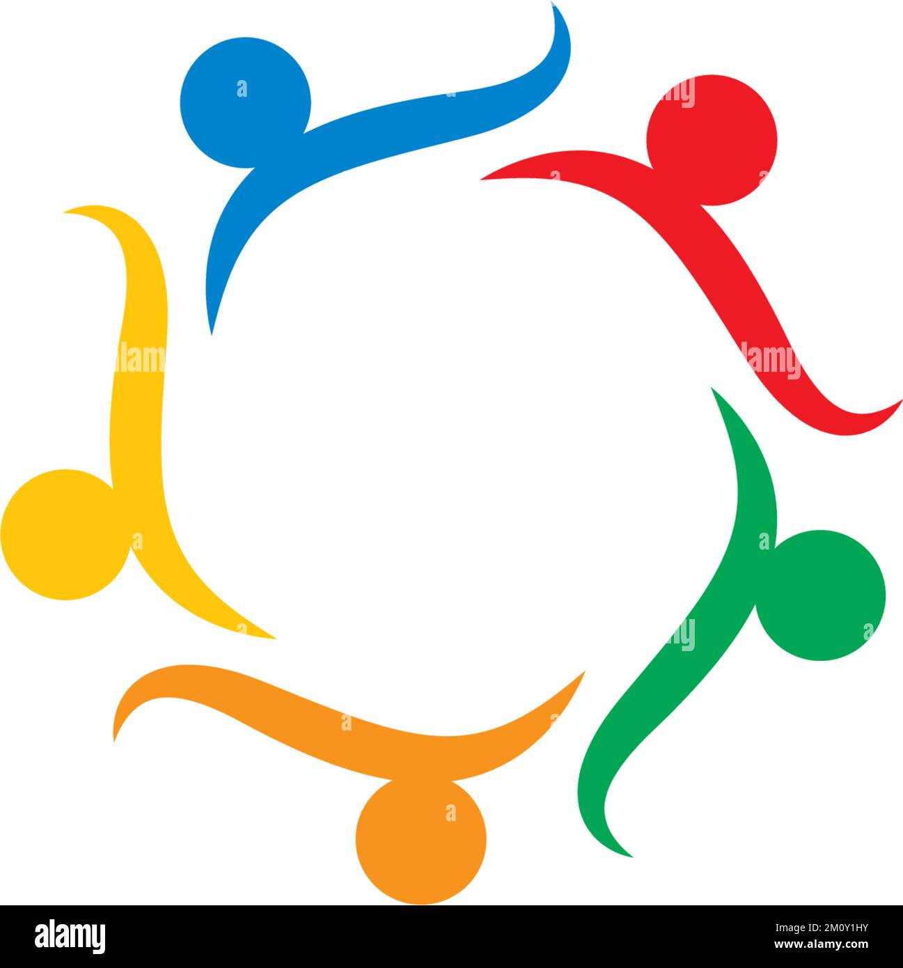 A digital illustration of a creative colorful human connection team ...