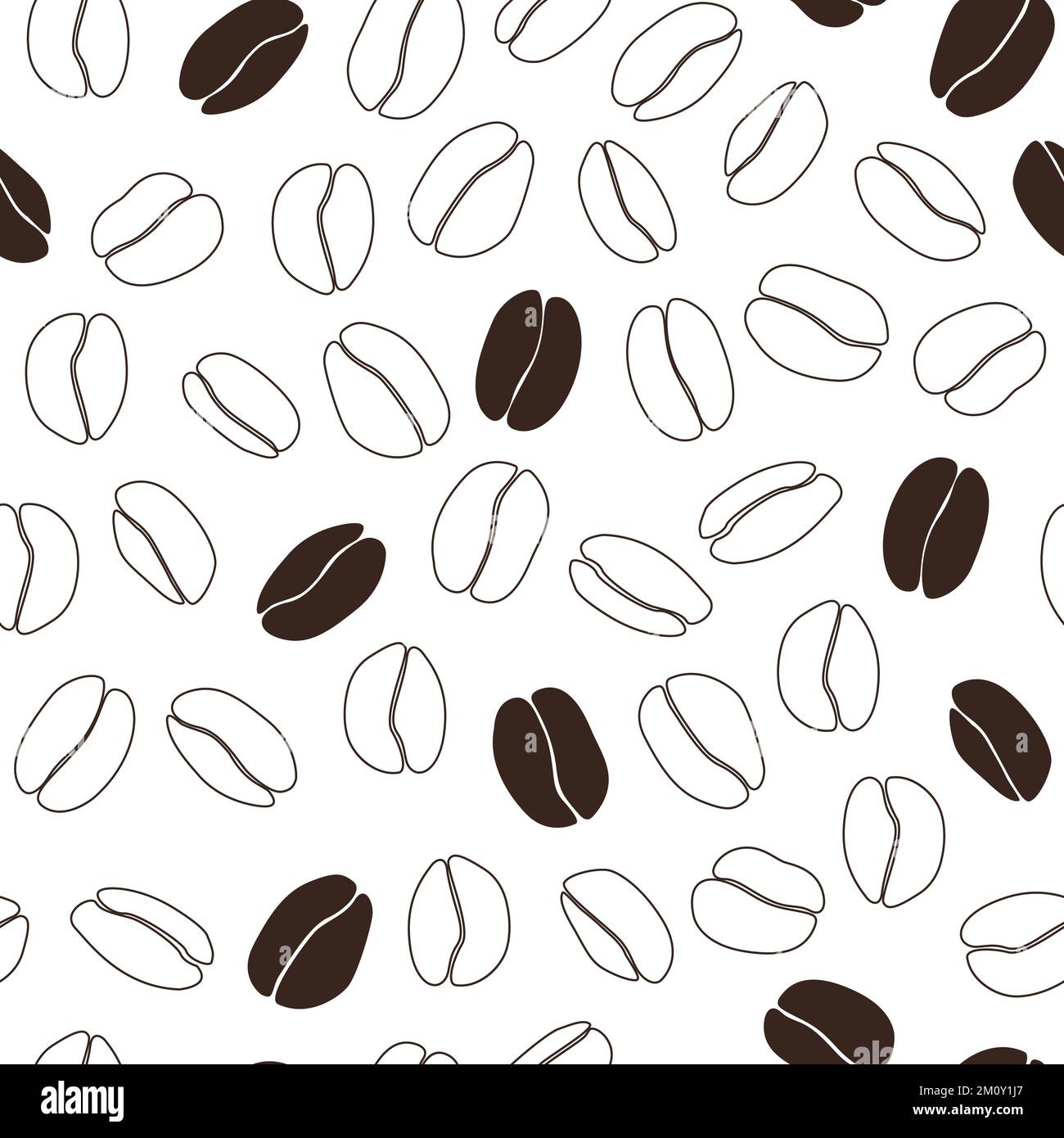 Coffee beans vector isolated seamless pattern Stock Vector Image & Art ...