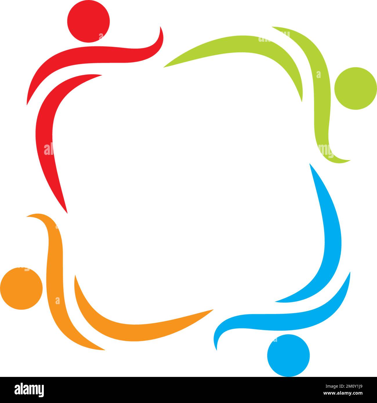 A digital illustration of a creative colorful human connection team ...