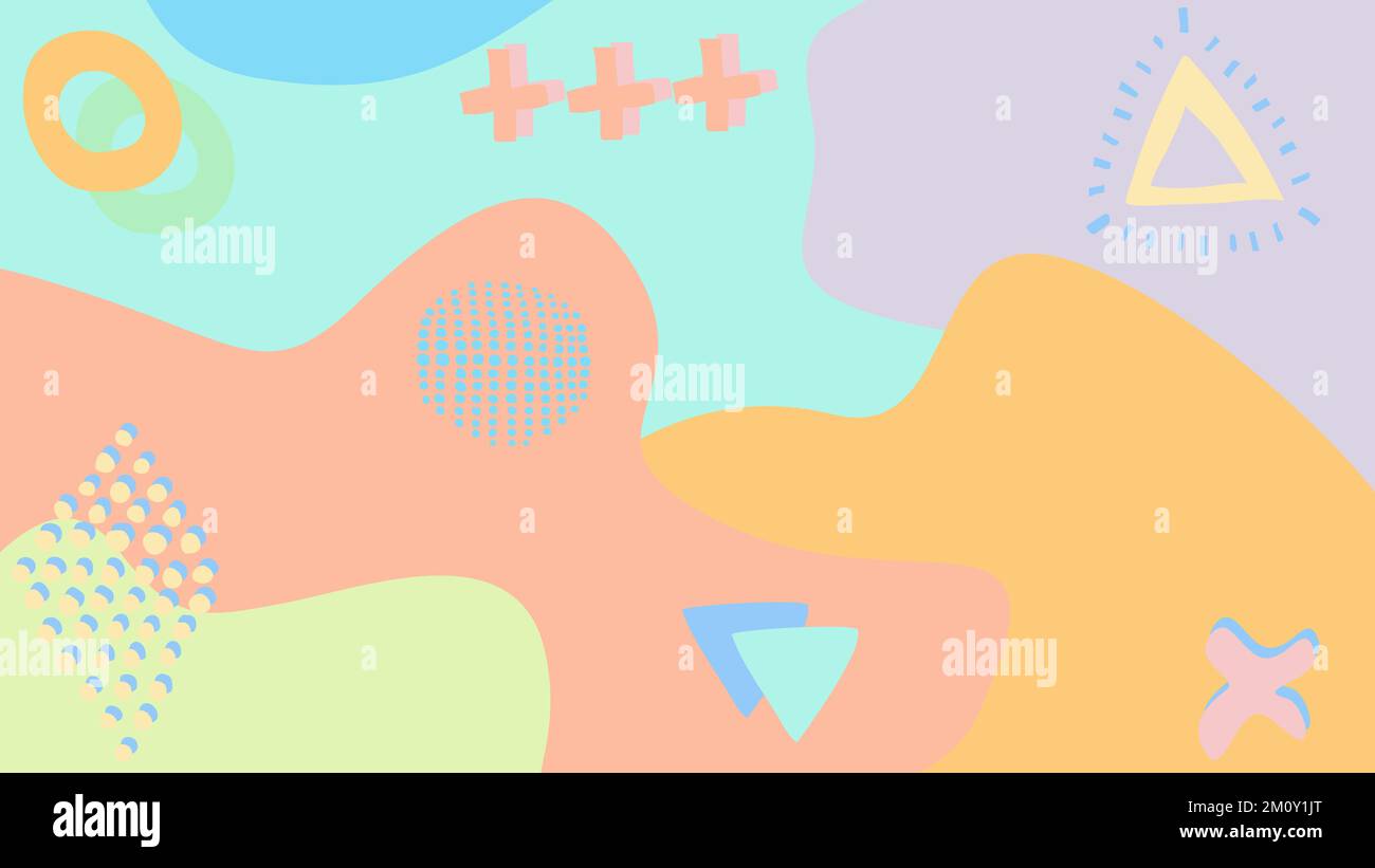 Abstract colorful hand-drawn pastel vector background Stock Vector ...