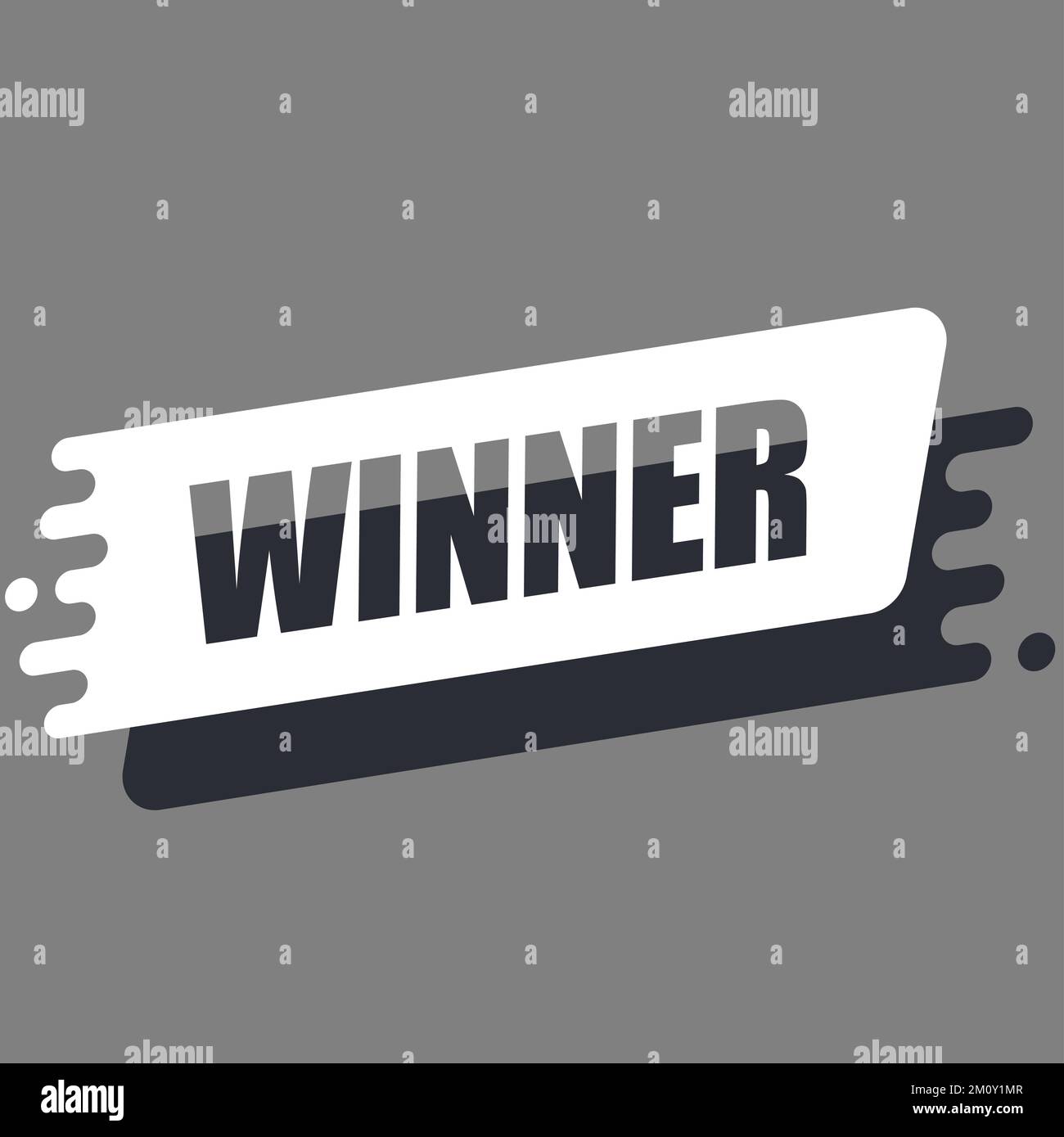 Winner Banner. Modern curved tag Stock Vector Image & Art - Alamy