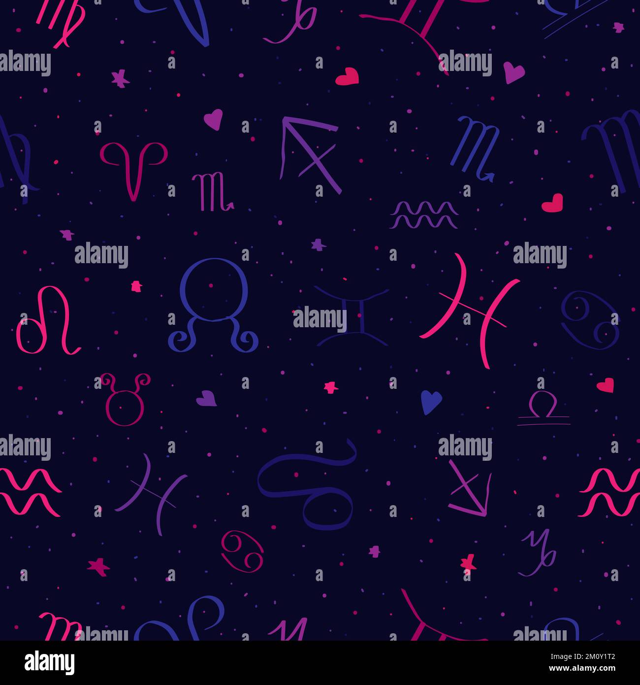 Zodiac signs heart Stock Vector Images - Alamy