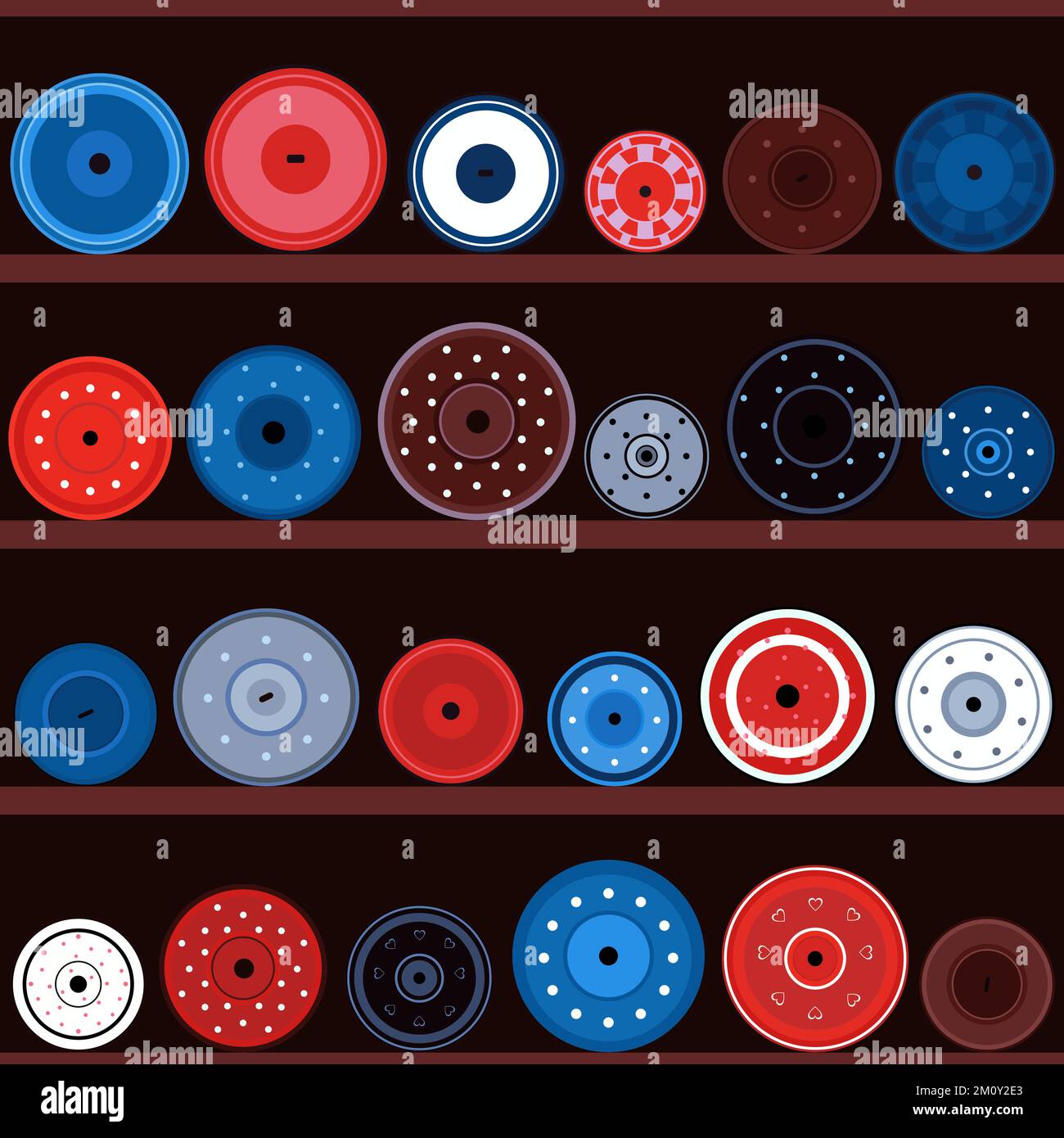 Colorful pot lids vector seamless pattern Stock Vector Image & Art - Alamy