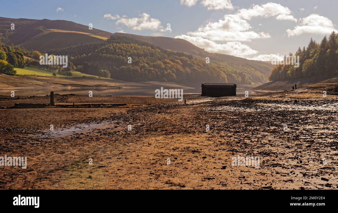 Dry Derwent valley reservoir Stock Photo - Alamy