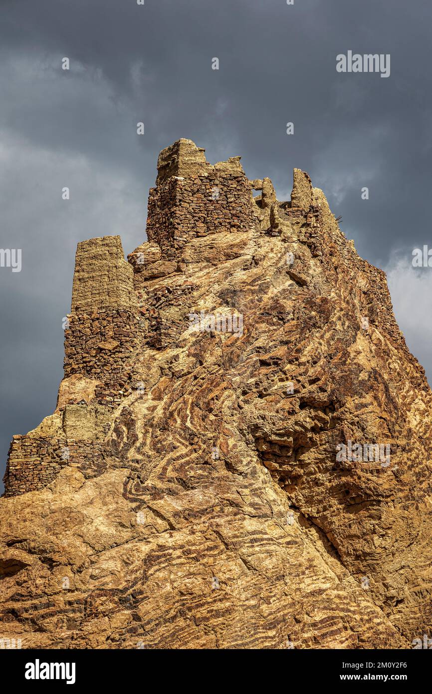 An aerial view of forest landforms and stone formations in Zada County ...