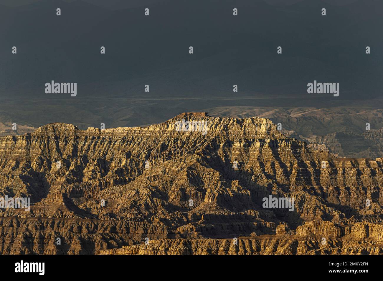 An aerial view of forest landforms and stone formations in Zada County ...
