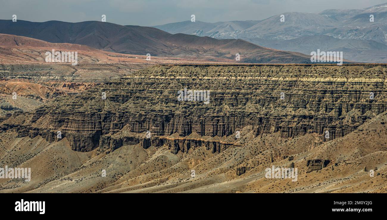 An aerial view of forest landforms and stone formations in Zada County ...