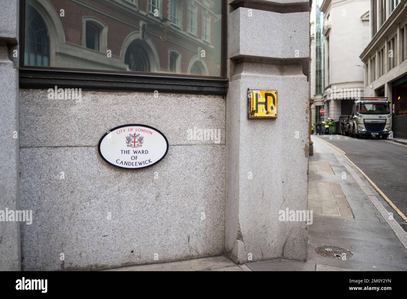 The Ward of Candlewick, in the City of London, UK. Candlewick is a ...