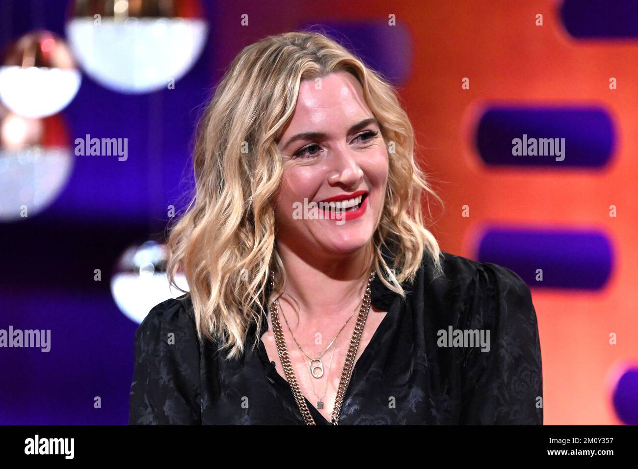 EDITORIAL USE ONLY Kate Winslet during filming for the Graham Norton ...