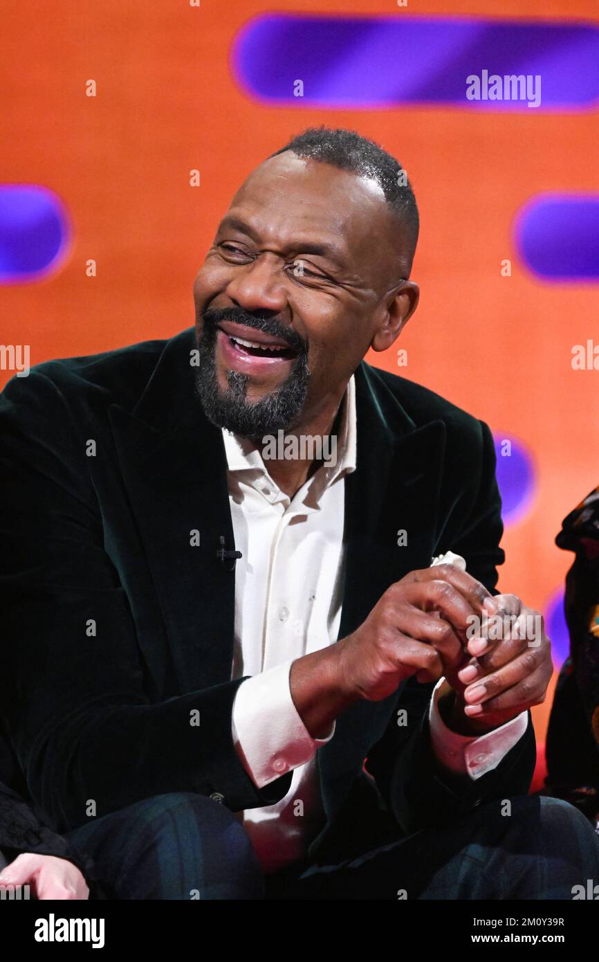EDITORIAL USE ONLY Sir Lenny Henry during filming for the Graham Norton ...