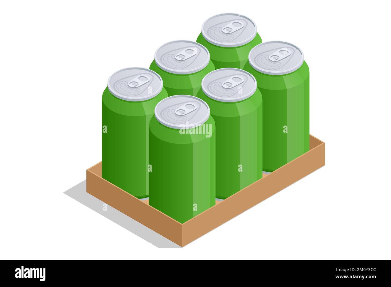 Isometric Cans of beer isolated on white. Aluminum cans. Isolated beer ...