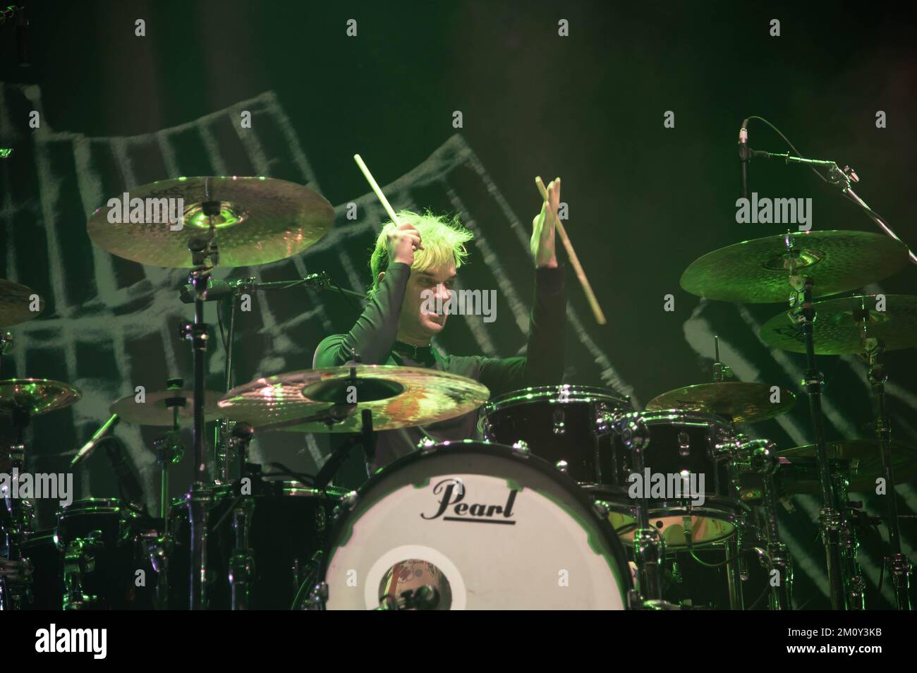 Arejay Hale of Halestorm performing at the OVO Hydro in Glasgow on the ...