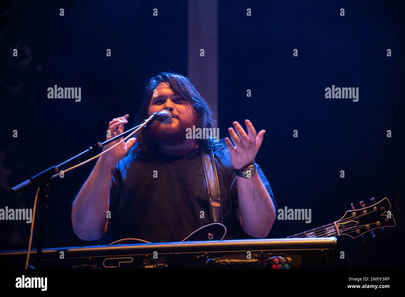 Wolfgang Van Halen of Mammoth WVH performing at the OVO Hydro in ...