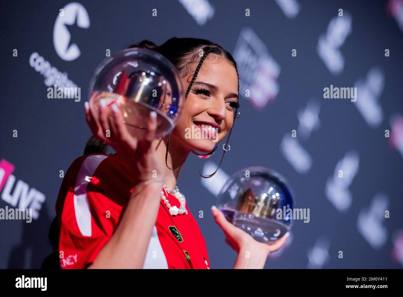 Bochum, Germany. 08th Dec, 2022. Nina Chuba, singer and actress, is ...