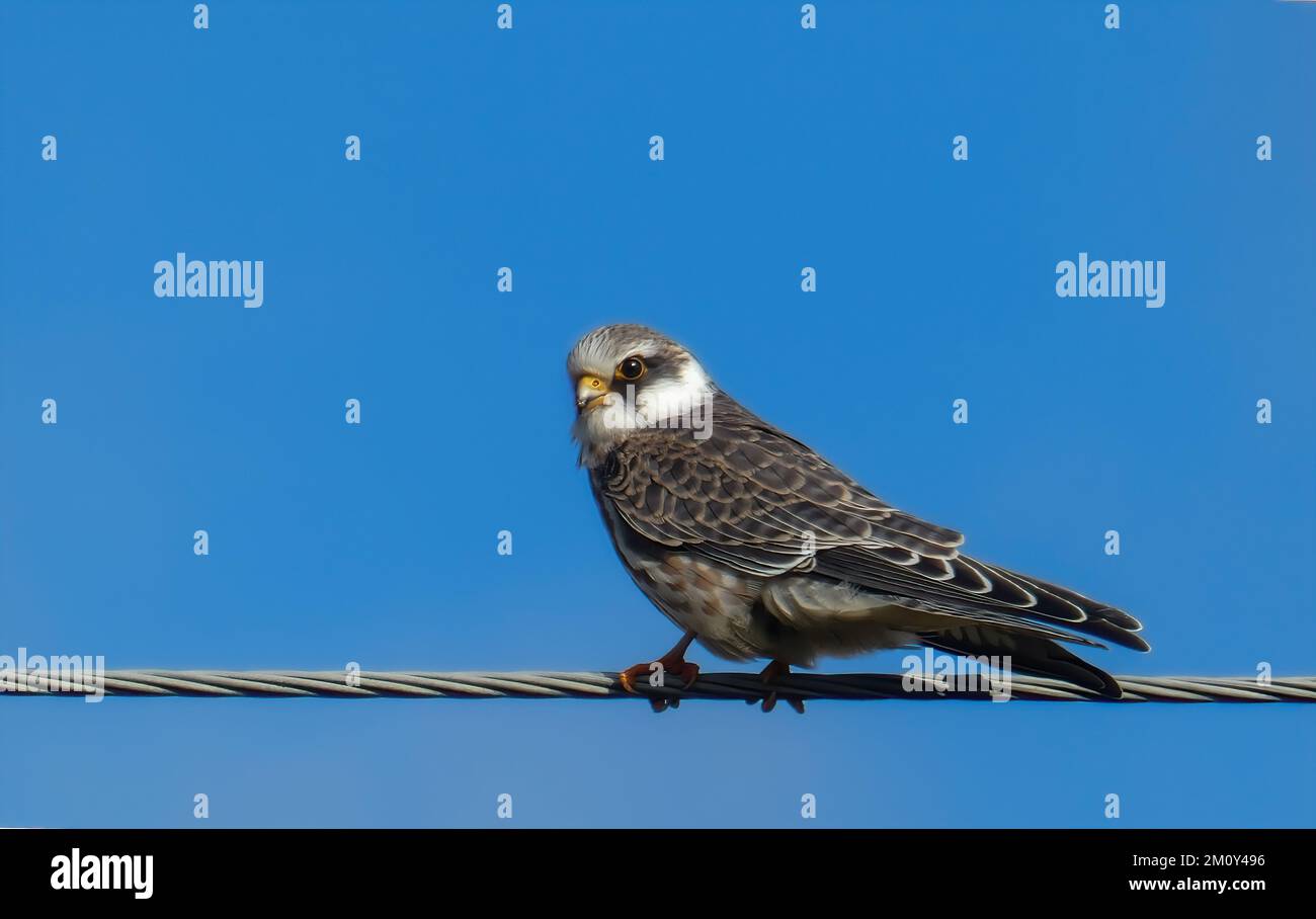 Falco vespertinus, migrating, autumn. Red-footed falcon Stock Photo - Alamy