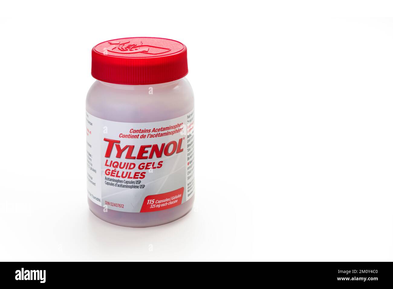 Dec 8, 2022. AnTylenol bottle of liquid gels pills for fast pain and ...