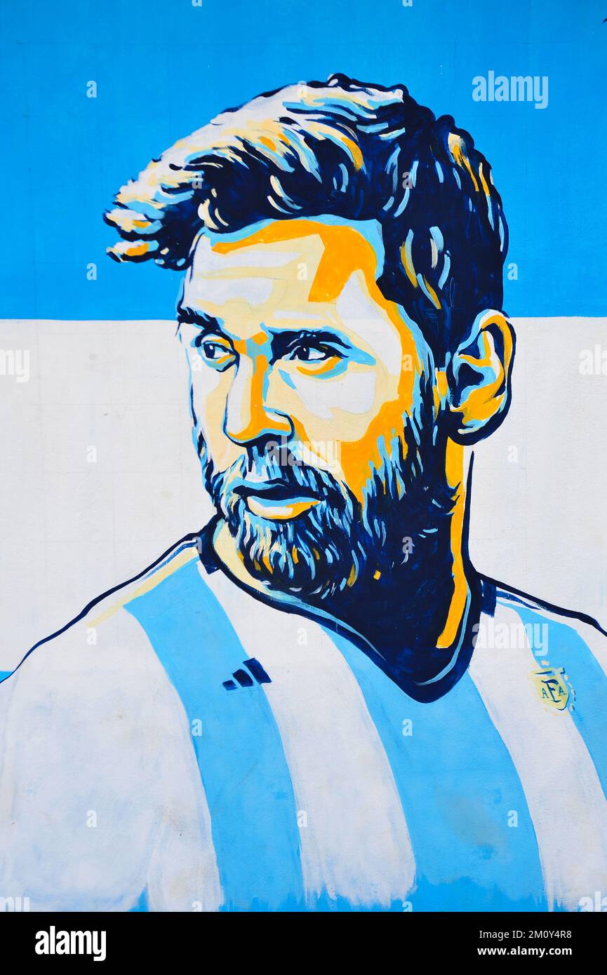 December 08, 2022 in Sylhet, Bangladesh: Painted Graffiti of LIONEL ...