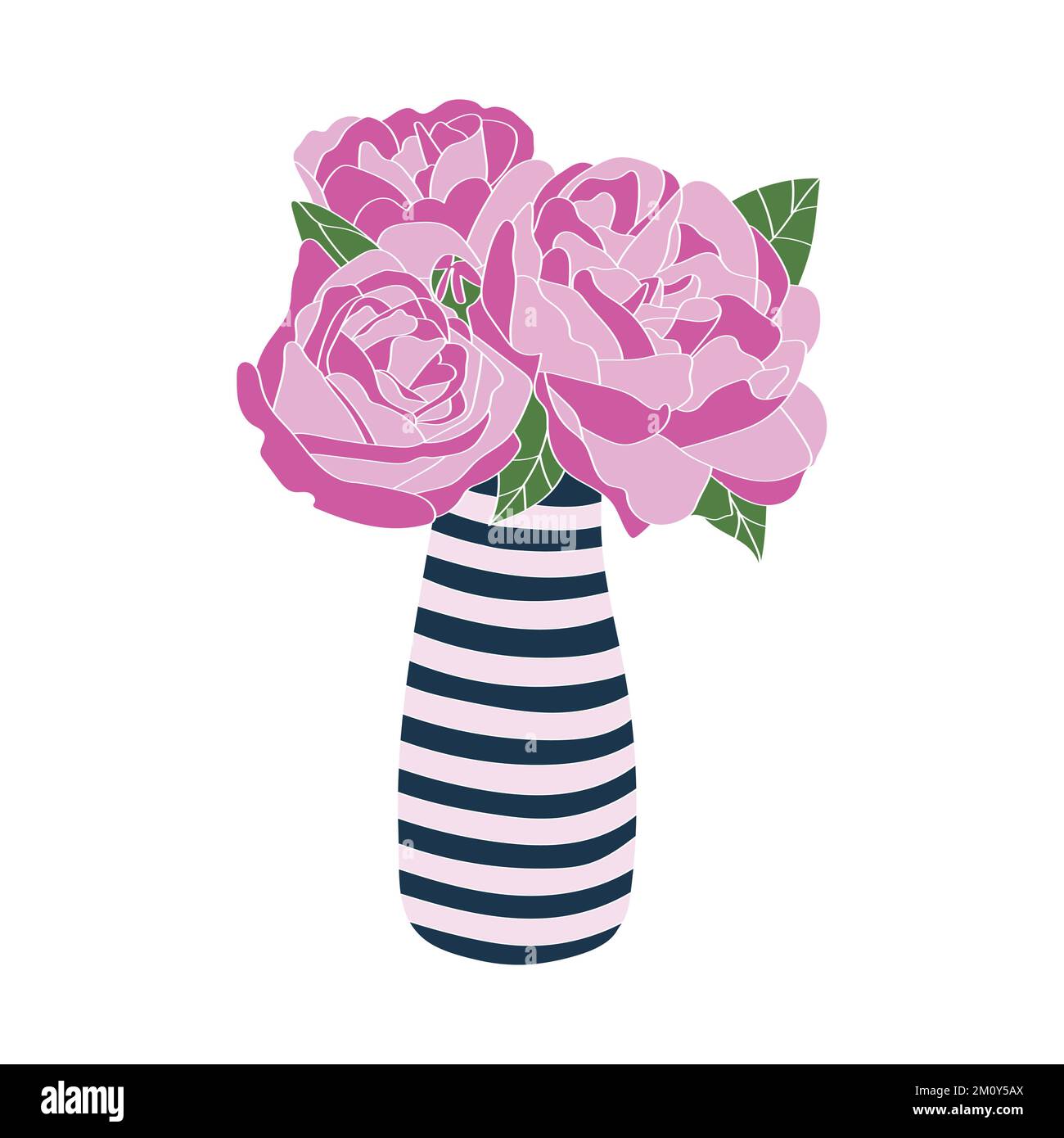 Flowers in vase. Vector illustration Stock Vector Image & Art - Alamy