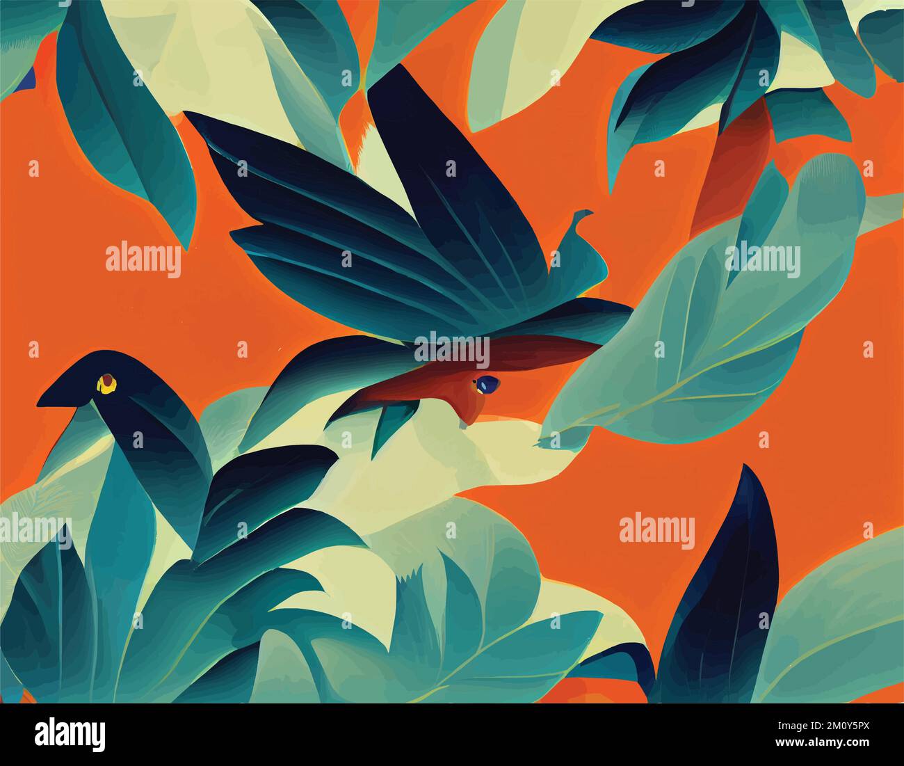 A beautiful abstract nature-themed texture featuring leaves and green ...