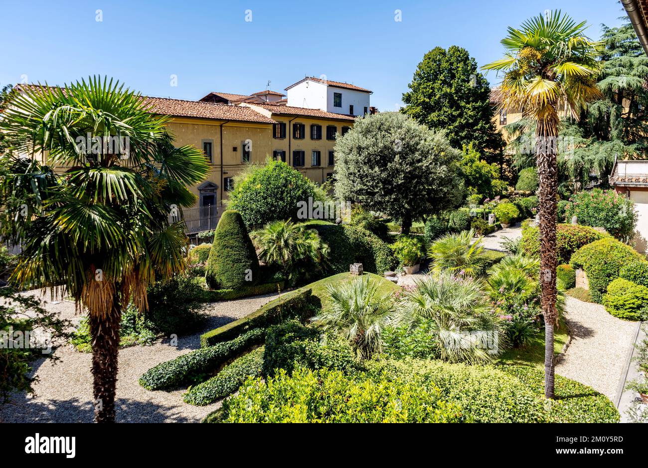 The garden of the National Archaeological Museum of Florence Tuscany ...