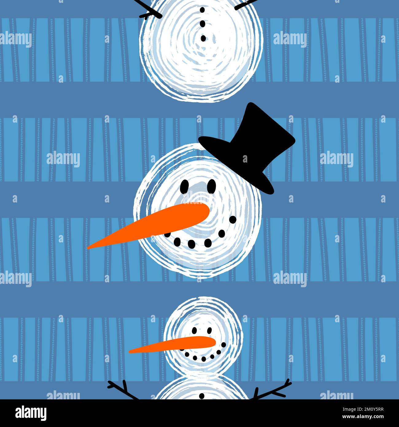 Winter seamless snowman and snowflakes pattern for Christmas wrapping ...
