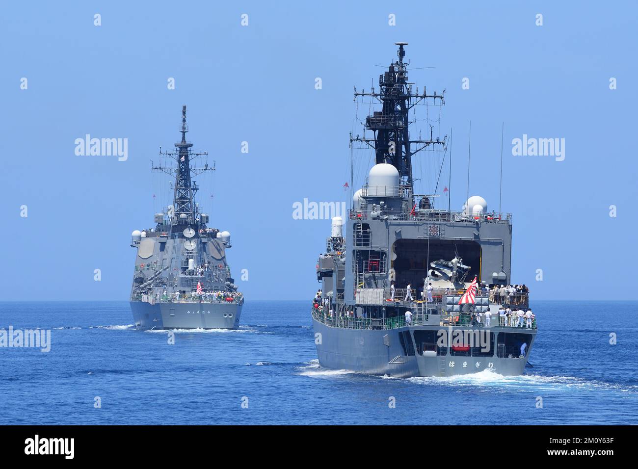 Fleet of Japan Maritime Self-Defense Force ships Stock Photo - Alamy