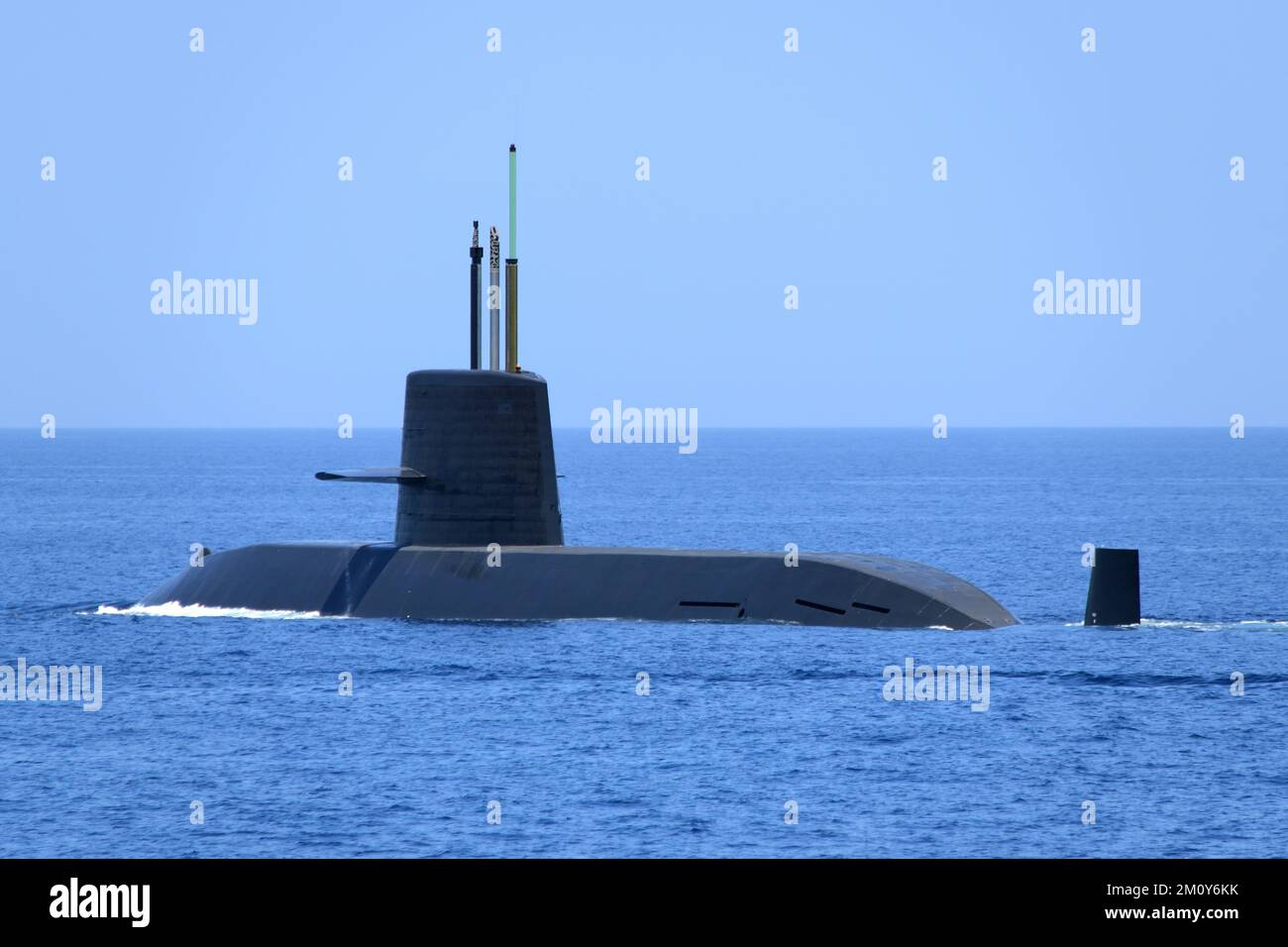 Japan Maritime Self-Defense Force Oyashio-class submarine navigating ...