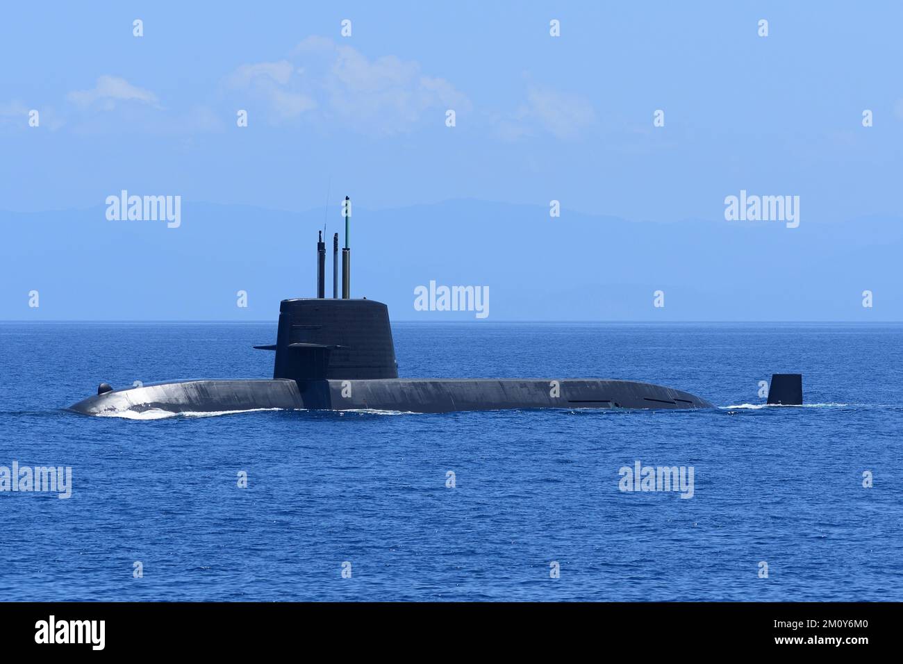 Japan Maritime Self-Defense Force Oyashio-class submarine navigating ...