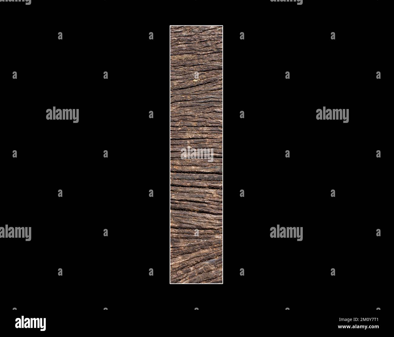 Uppercase letter I of the alphabet - Rustic tree cortex texture Stock ...