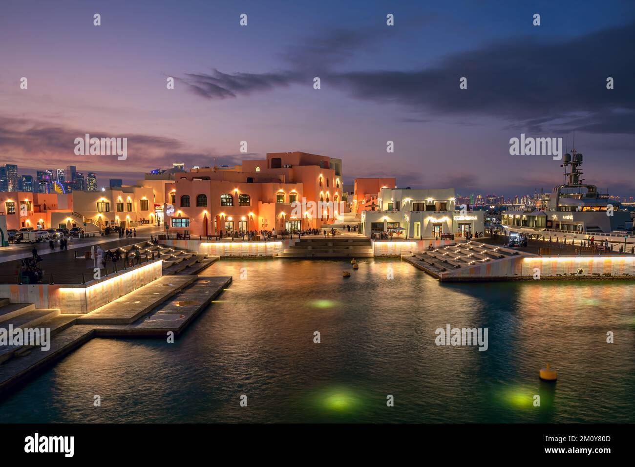 Old Doha port redevelopment into Mina district Box Park Qatar Stock ...