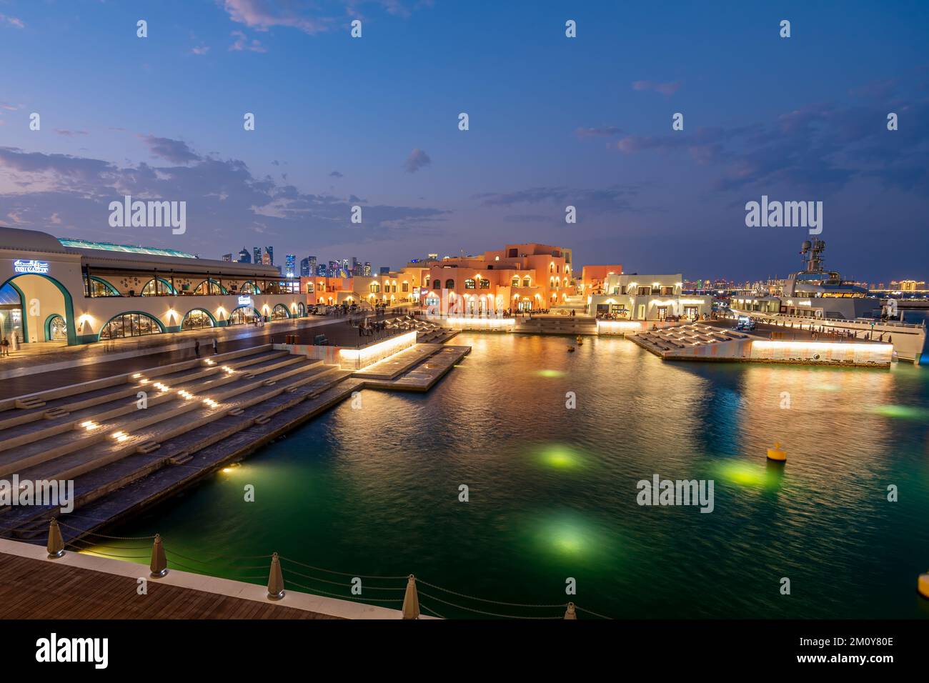 Old Doha port redevelopment into Mina district Box Park Qatar Stock ...