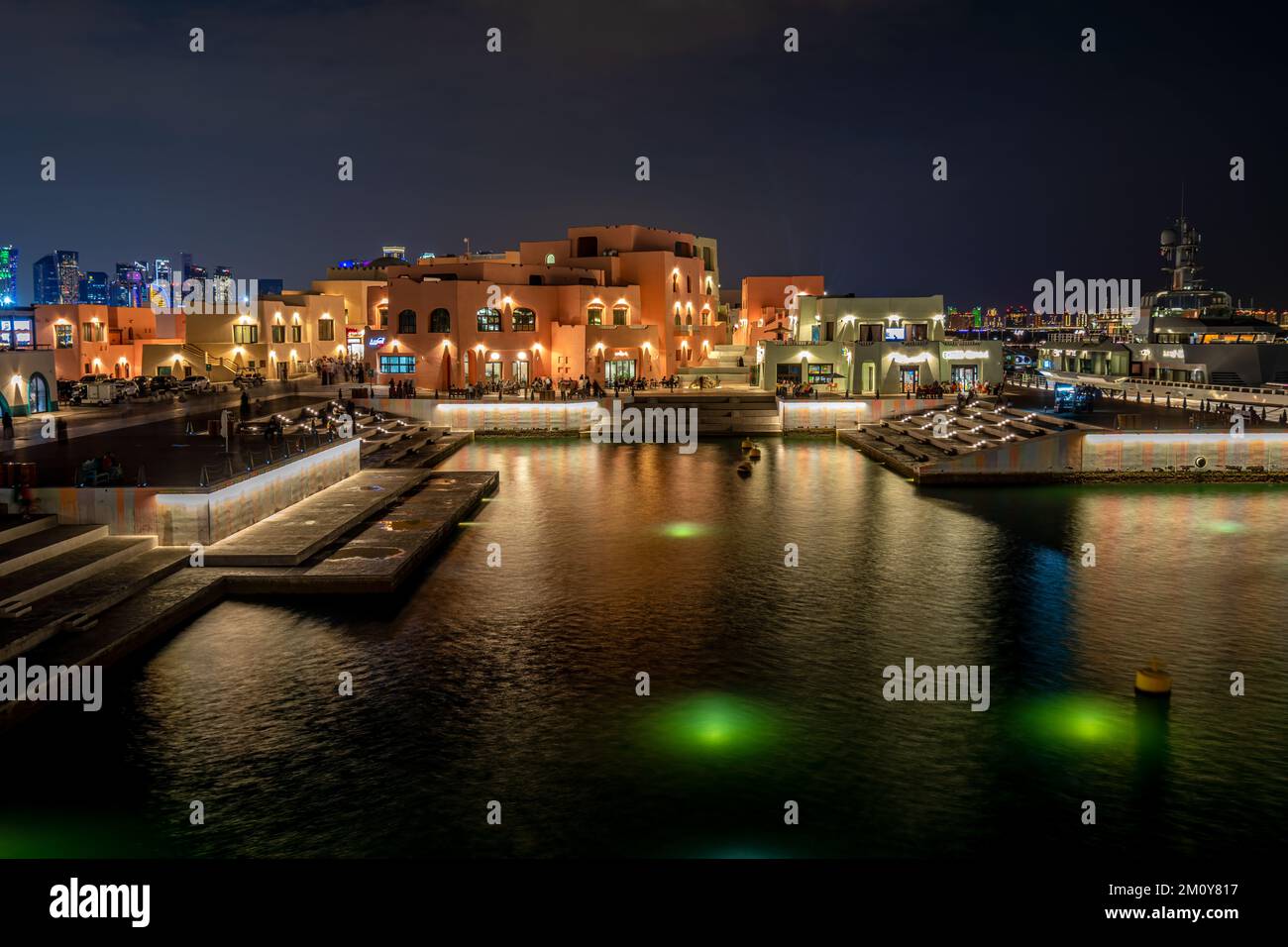 Old Doha port redevelopment into Mina district Box Park Qatar Stock ...