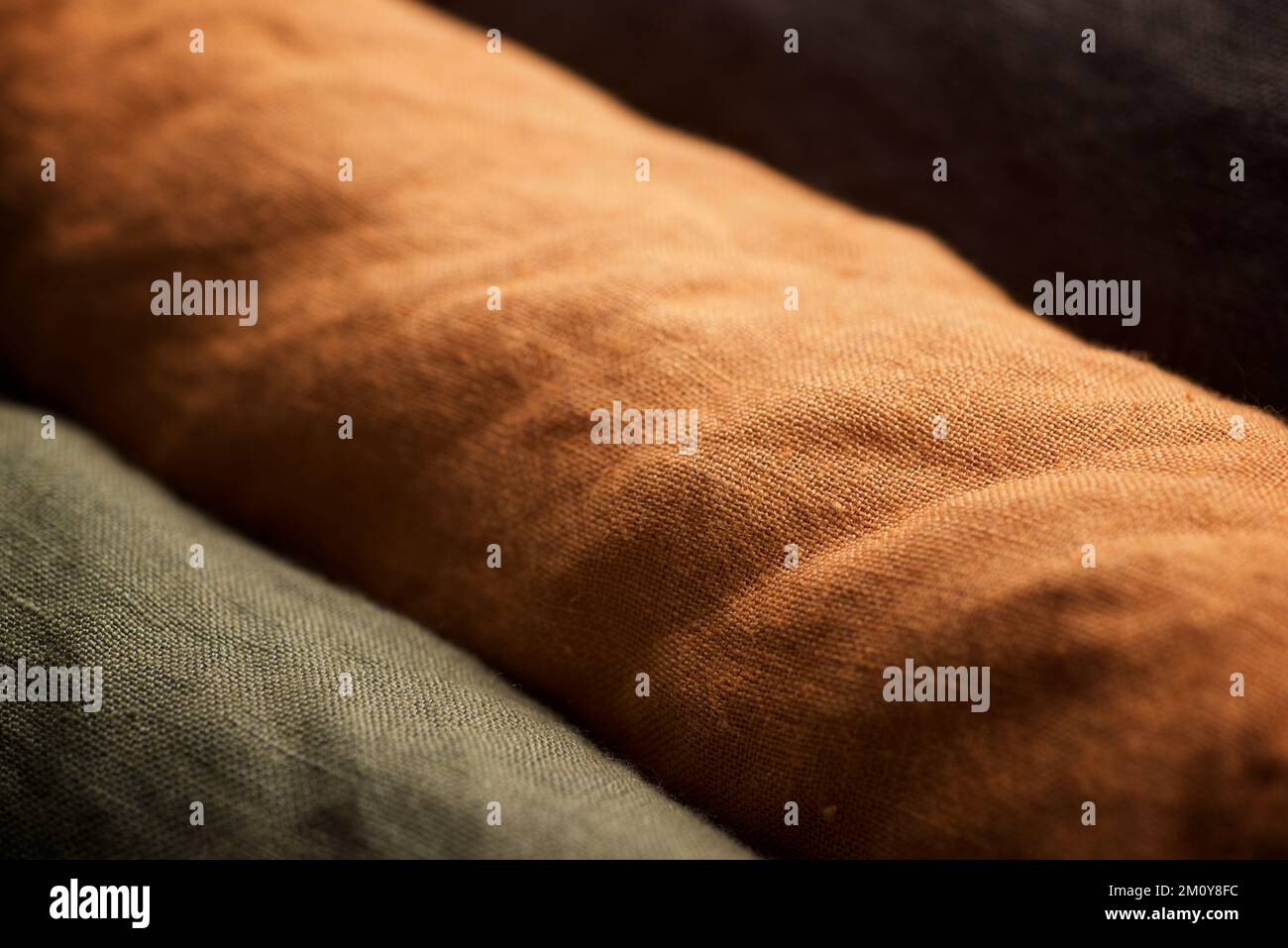 Close-up view of rolled kitchen rags Stock Photo - Alamy