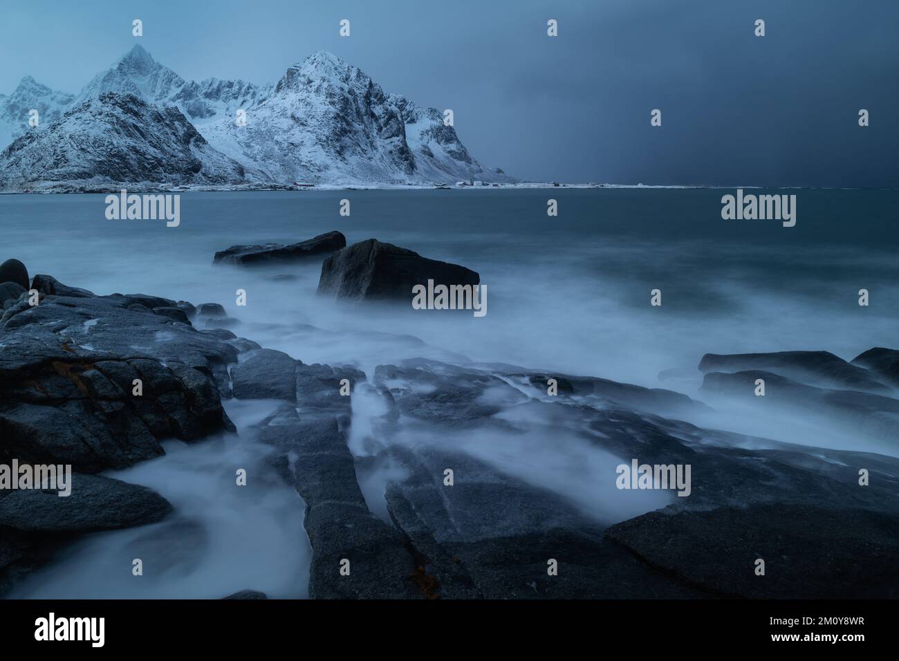 Coastal landscape at Vareid, Lofoten Islands, Norway Stock Photo - Alamy