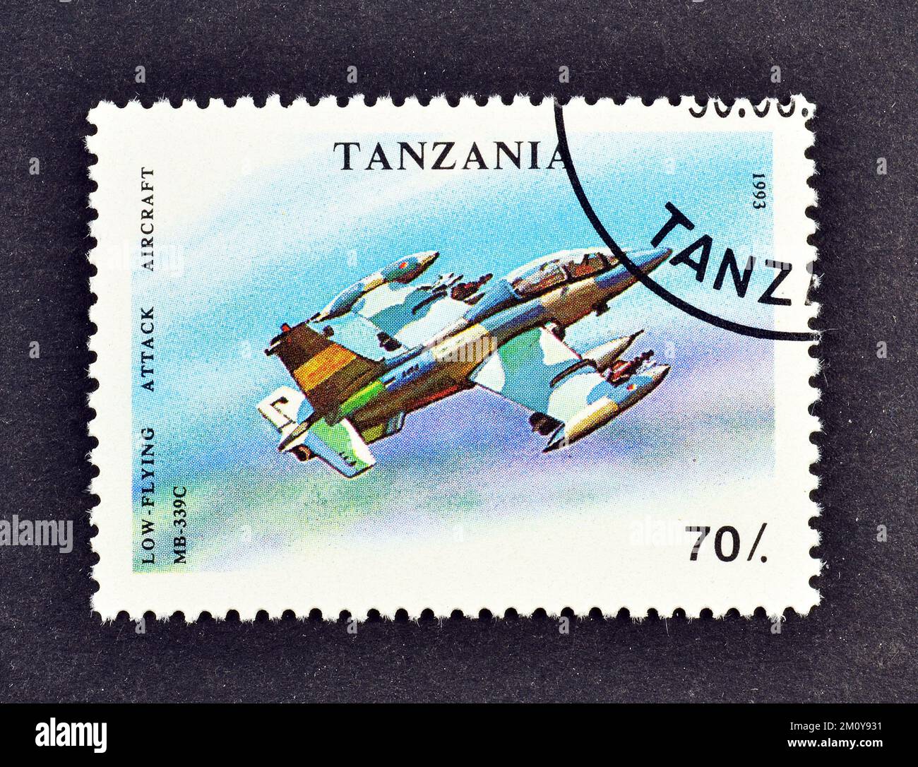 Cancelled postage stamp printed by Tanzania, that shows Mb-339c, circa ...