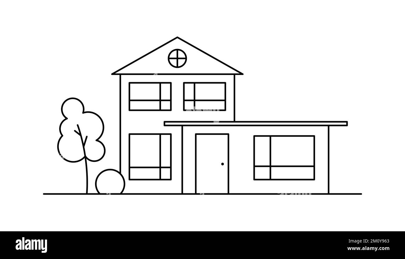 Suburban Neighborhood Drawing