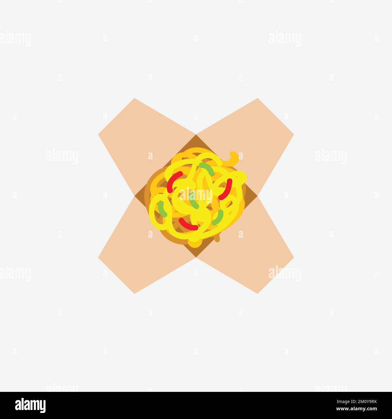 Chinese Noodle Icon. Fast Food Concept, Cartoon of Sickle Vector Icon ...