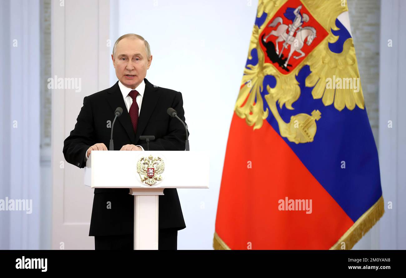 Russian President Vladimir Putin at the ceremony to present Gold Star ...