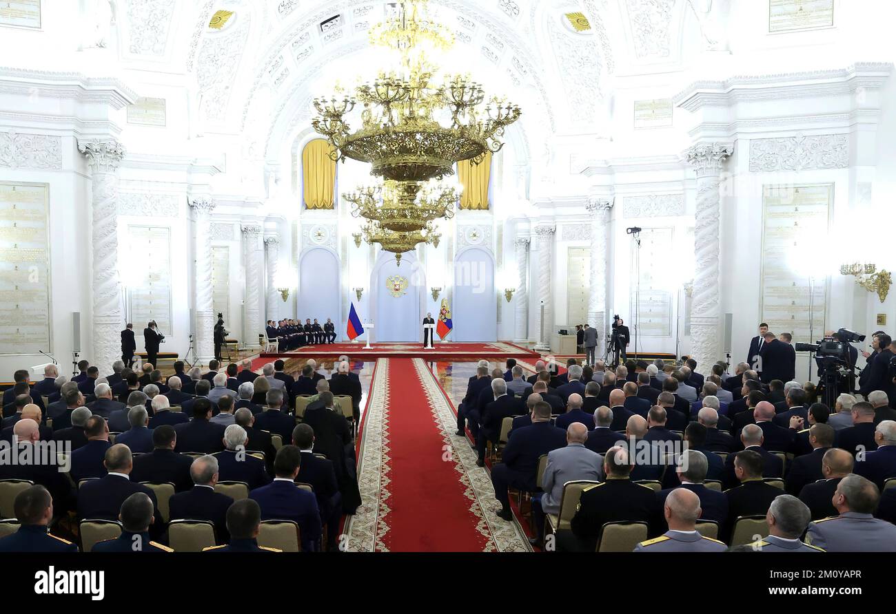 Russian President Vladimir Putin at the ceremony to present Gold Star ...