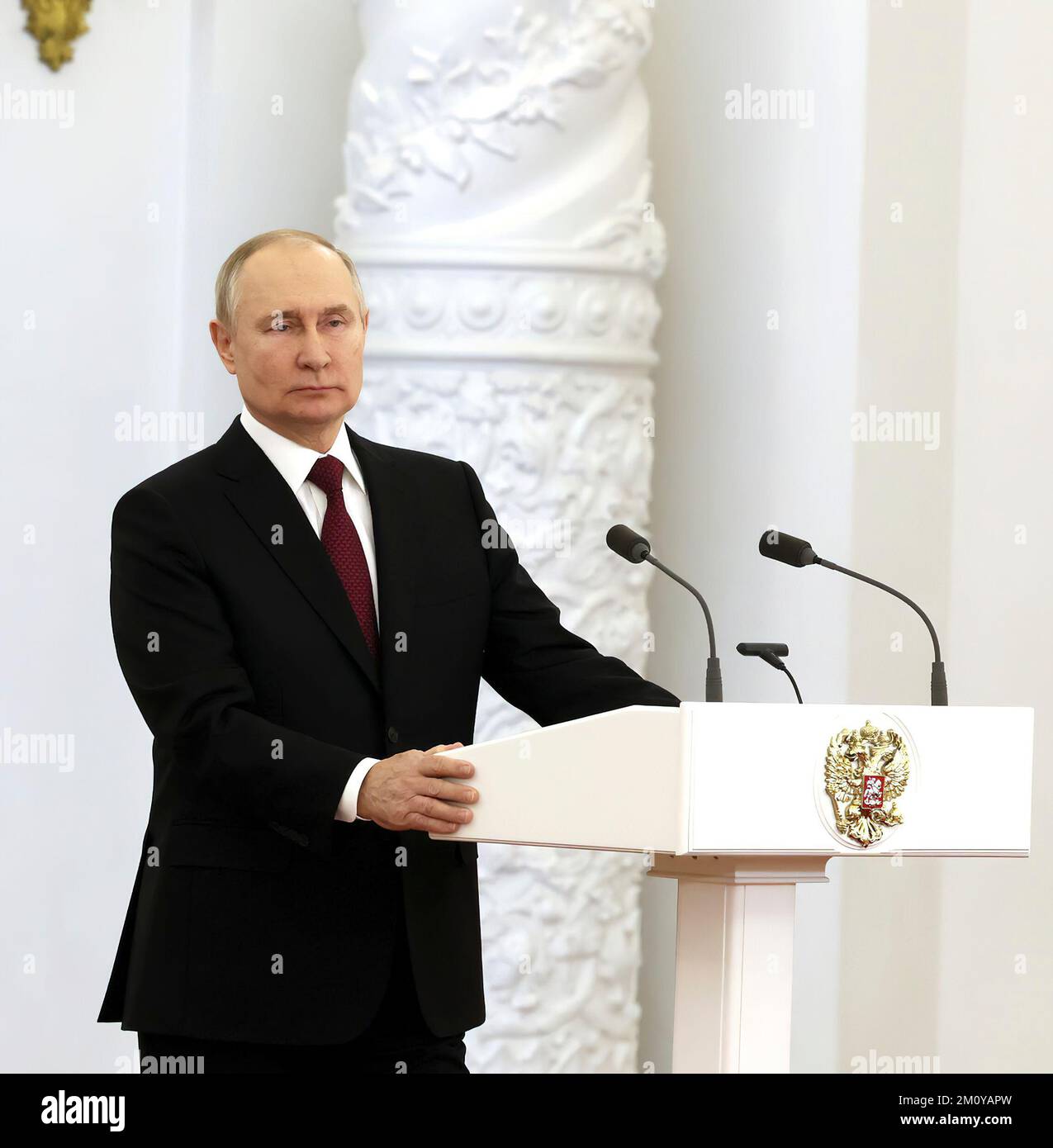 Russian President Vladimir Putin at the ceremony to present Gold Star ...