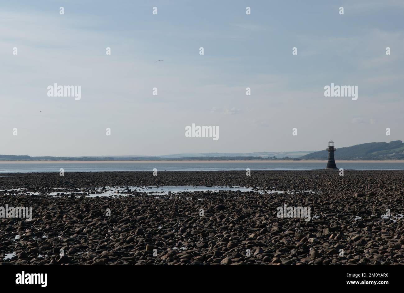 Lighthouse at Whiteford Point on The Gower, Wales, UK Stock Photo - Alamy
