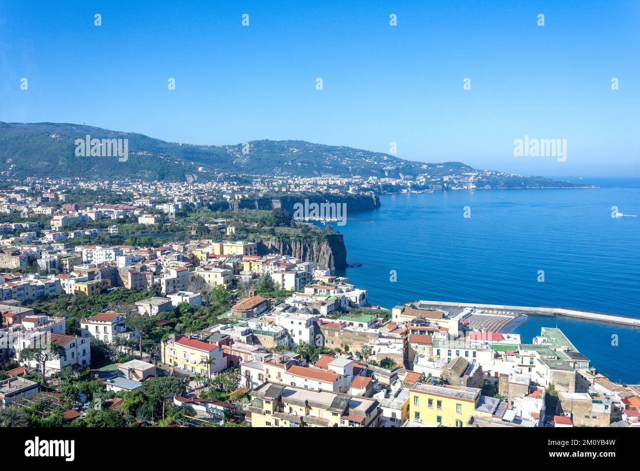 Coastal view of The Sorrentine Peninsula, Bay of Naples, Campania ...