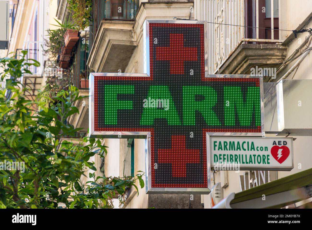 Red pharmacy sign hi-res stock photography and images - Alamy