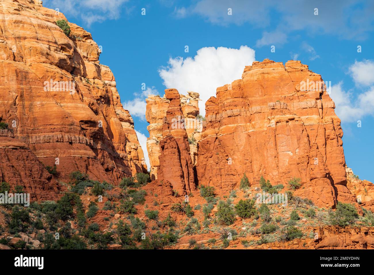 Red Rock formations, plateaus, buttes, near Sedona, Arizona, USA, late ...