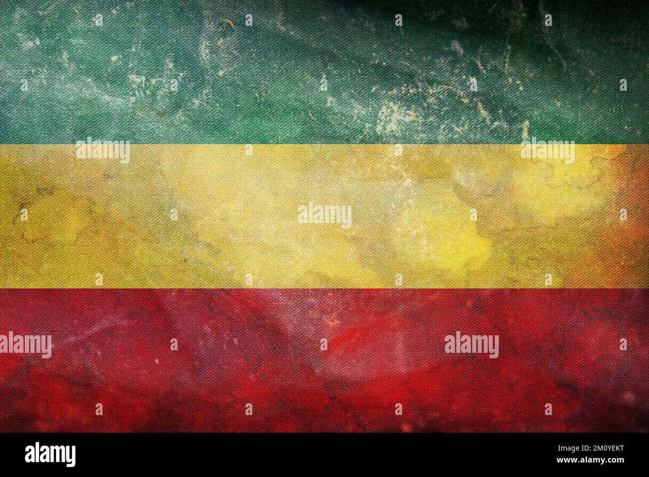 retro flag of Ethiopian Semitic peoples Amharas with grunge texture ...